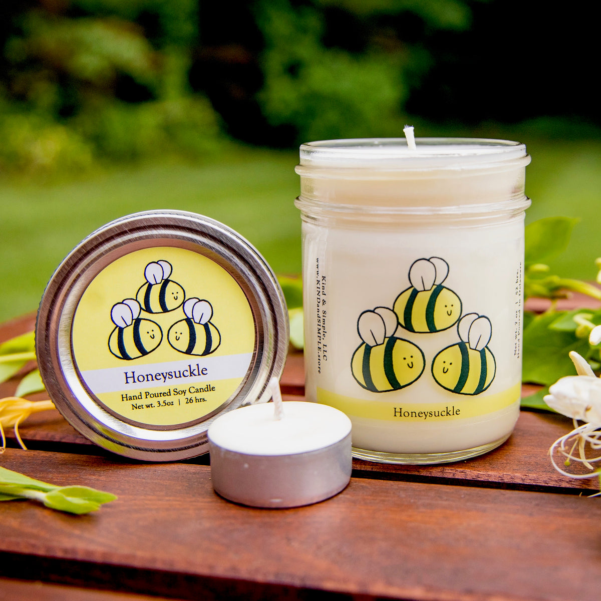 Honeysuckle scented Bumble Bee Conservation Candle | Kind & Simple